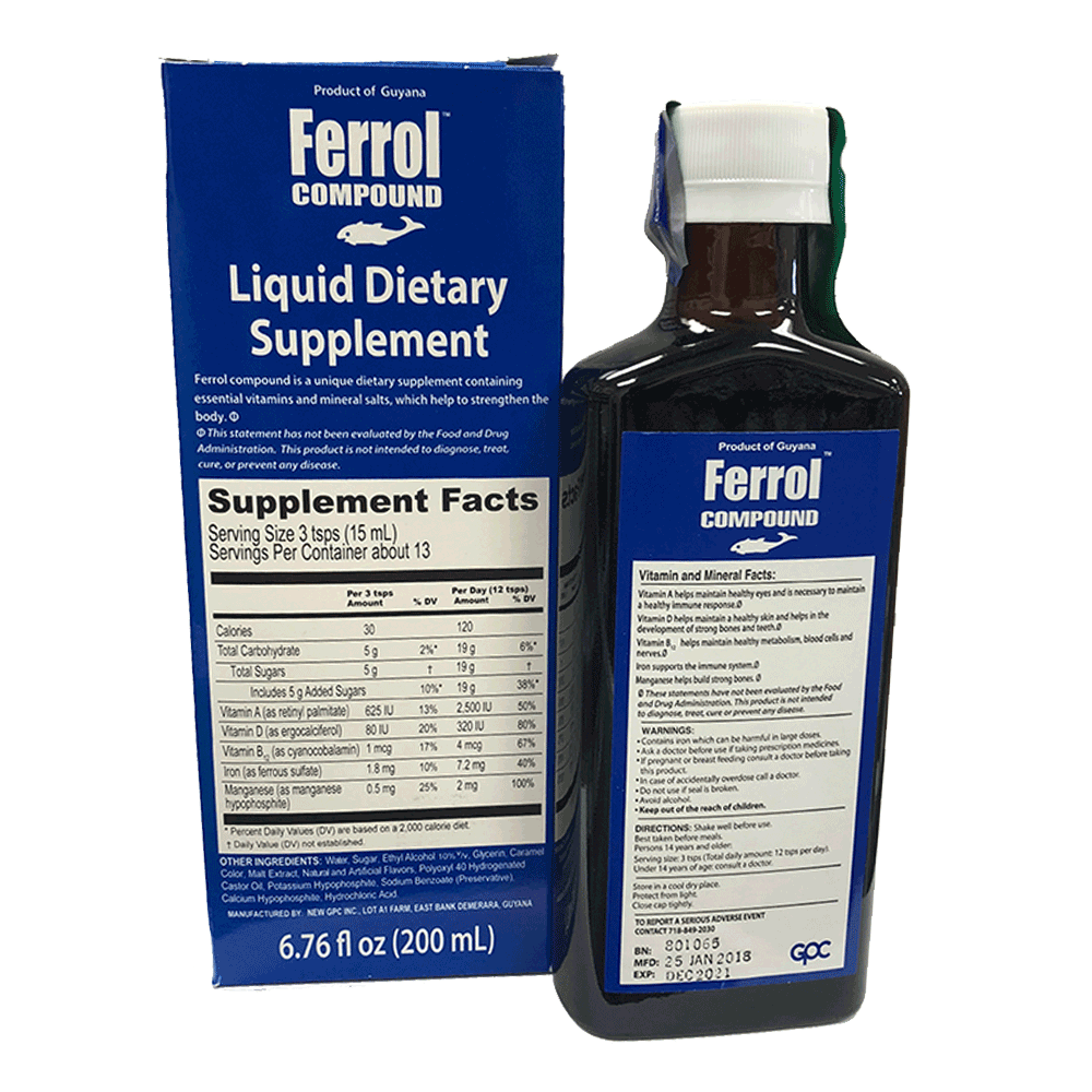 Ferrol Compound | Liquid Multi-Vitamin and Iron Tonic – Jamaica Herbal