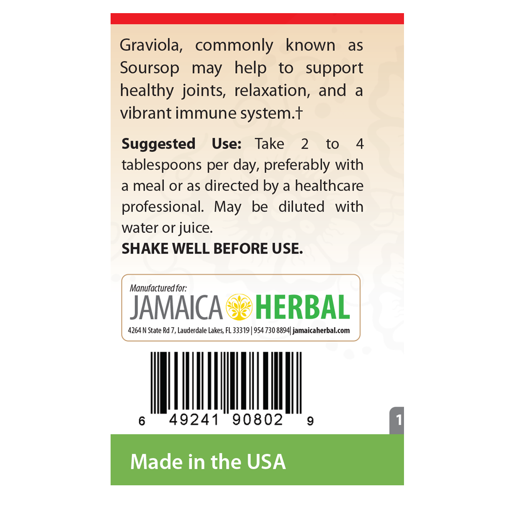 Graviola Leaf 100% Pure Extract (Soursop Leaf)(16oz) – Jamaica Herbal